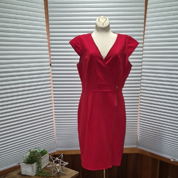 Calvin Klein | Dresses | Calvin Klein Lipstick Red Dress | Poshmark